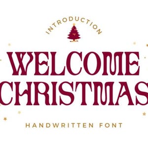 Welcome Christmas - Calligraphy Font, Script Font, Cricut Font Svg ...