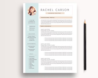 Resume Template 3 Page / CV Template + Cover Letter / Instant Download ...