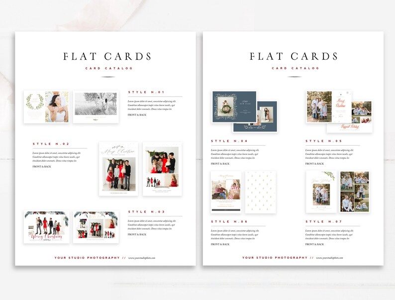 Christmas Card Catalog Template Catalog Photoshop Template - Etsy