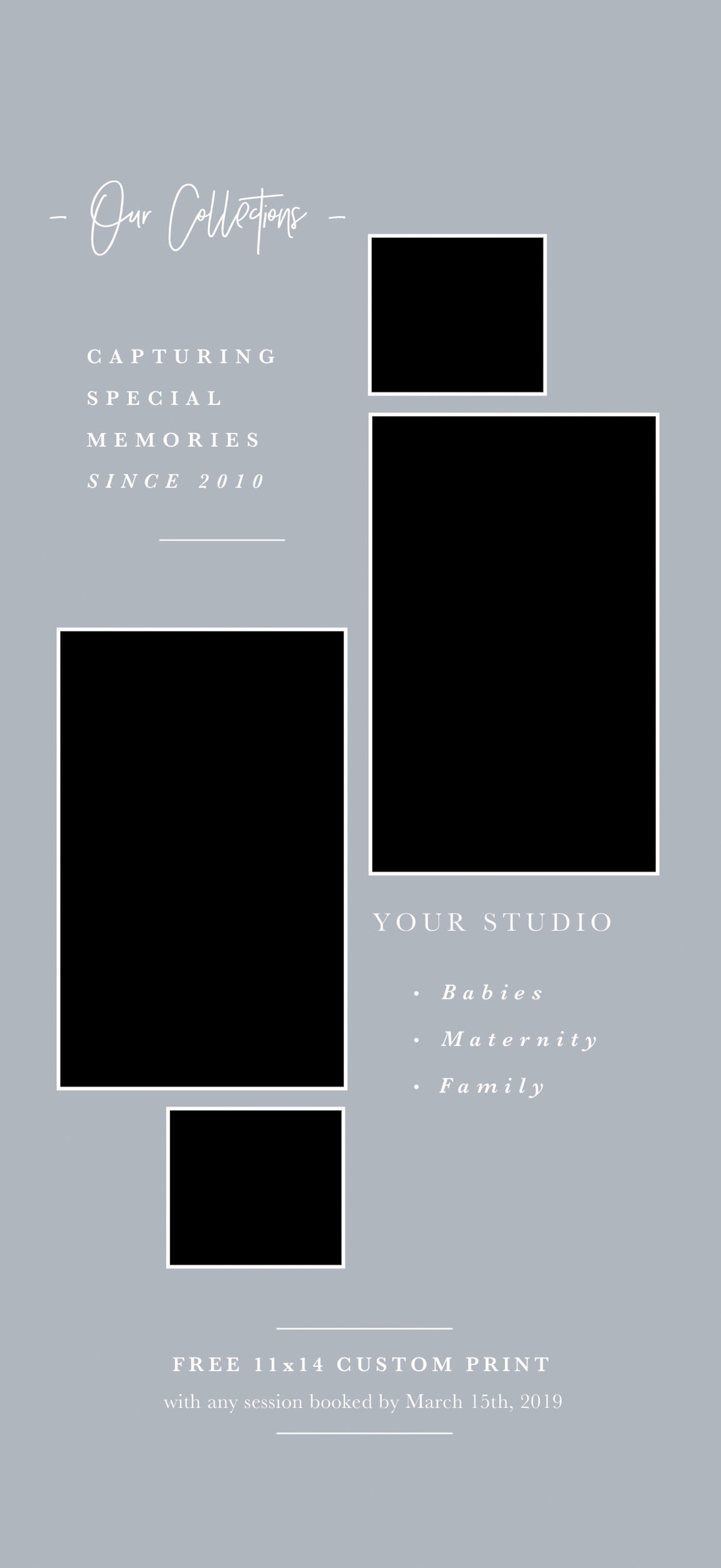 4x8 Rack Card Template for Photographers Photography - Etsy