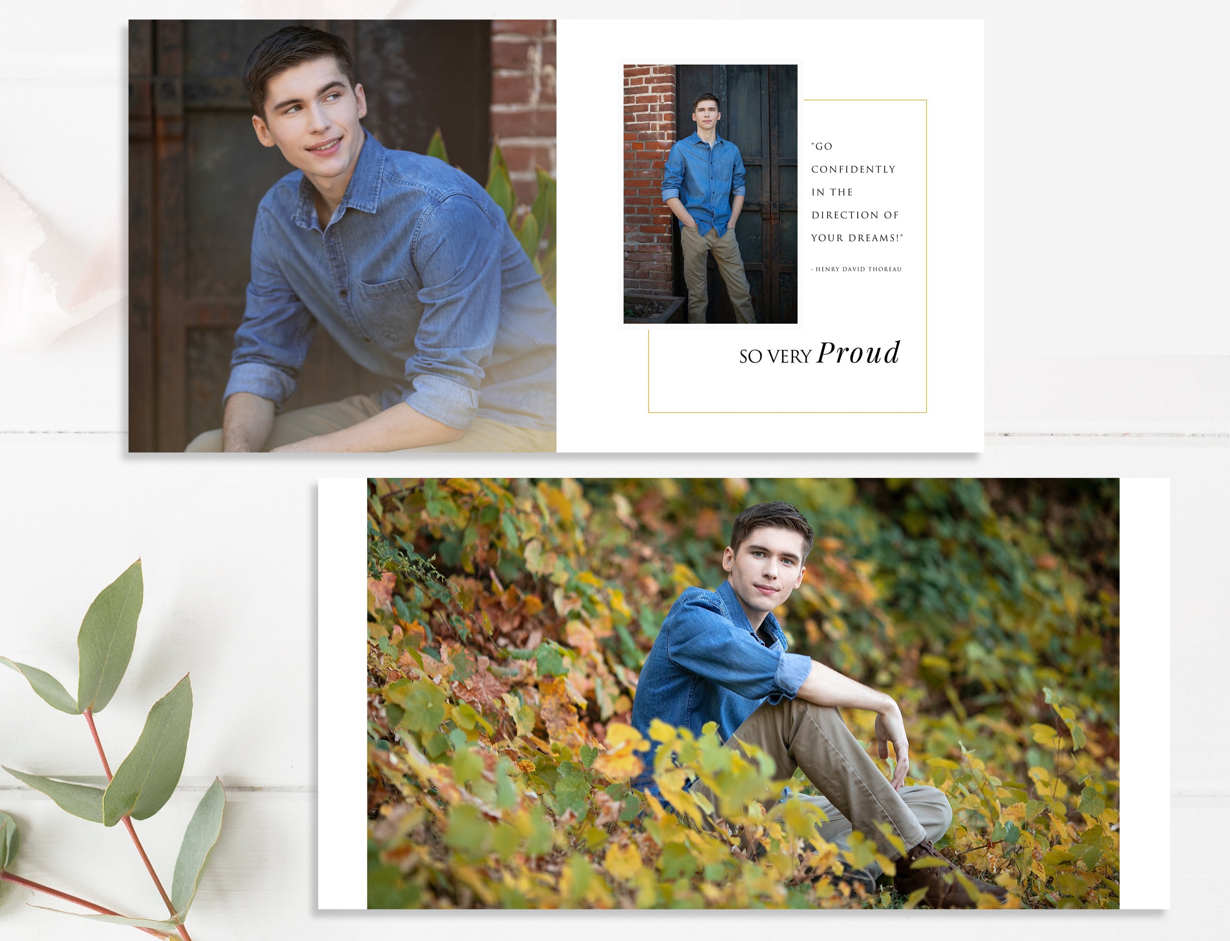 Classic Senior Album Template, Graduation Photo Book Template ...