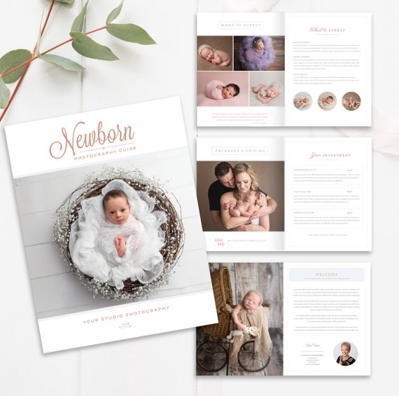 Newborn Photography Magazine Template Newborn Magazine | Etsy
