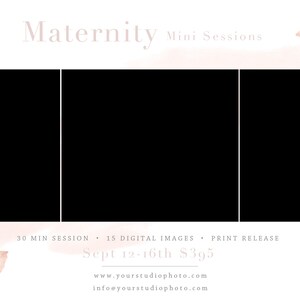 Maternity Mini Session Template, Maternity Photographer Template ...