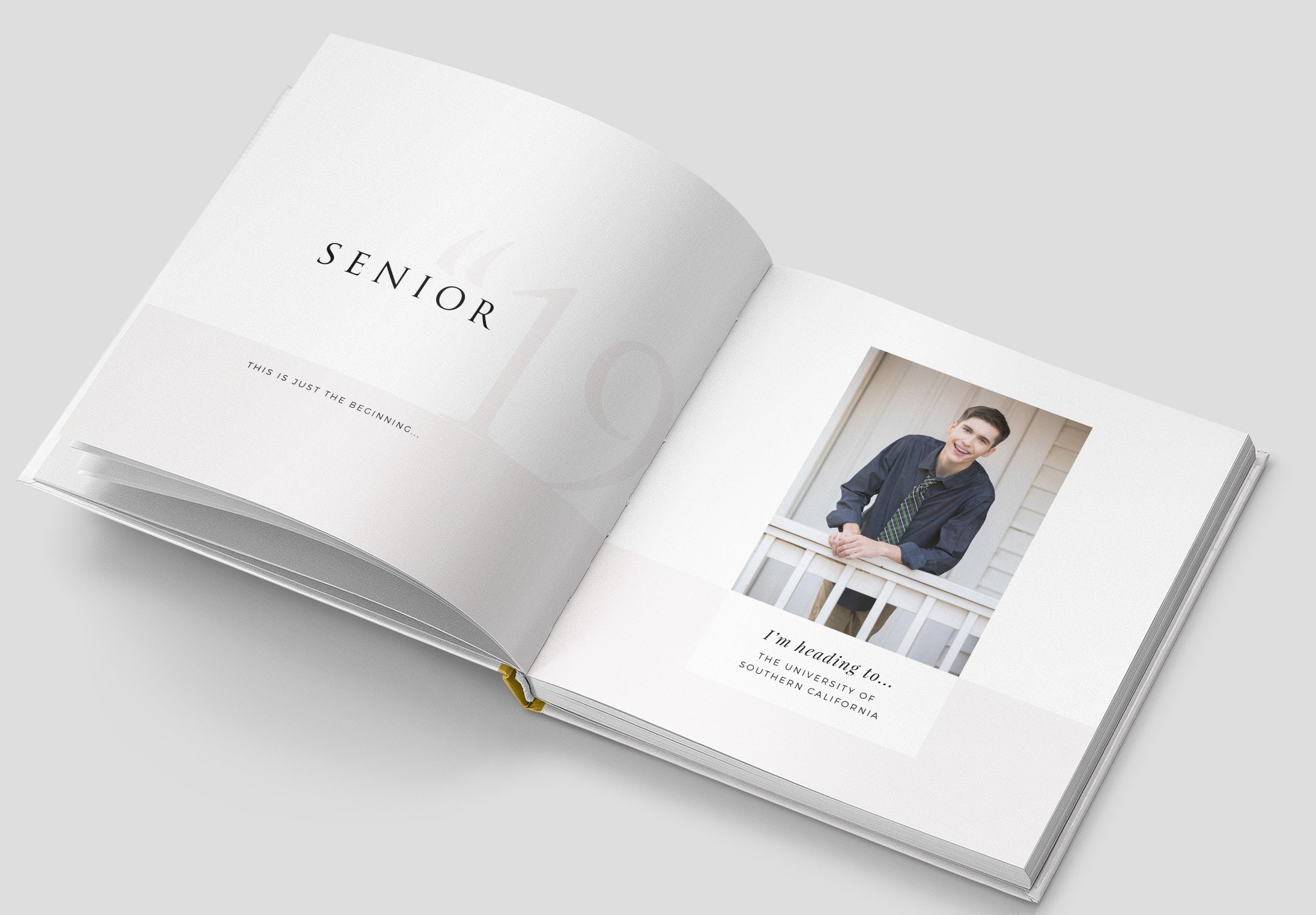 Classic Senior Album Template, Graduation Photo Book Template ...