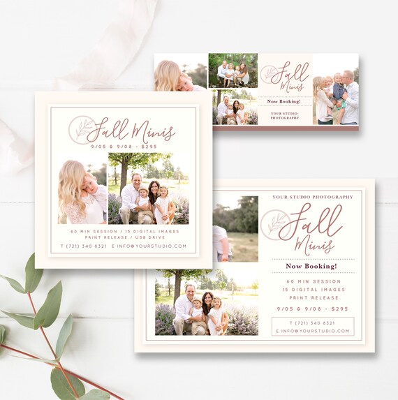 Fall Mini Session Marketing Bundle Autumn Photo Sessions | Etsy