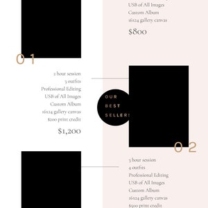 INSTANT DOWNLOAD! Photography Pricing Guide Template, Photography Price ...