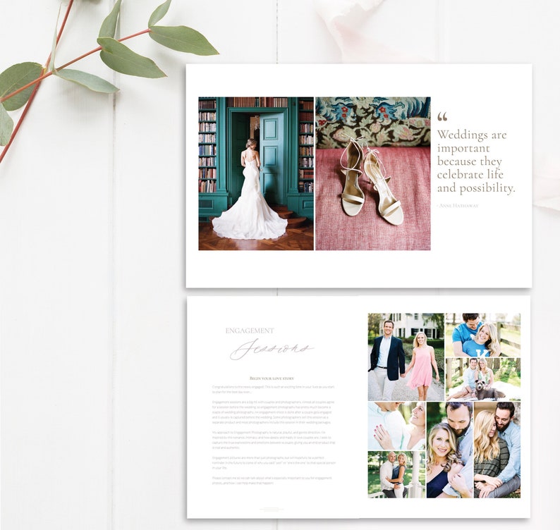 INDESIGN Template: Wedding Photography Magazine Template - Etsy