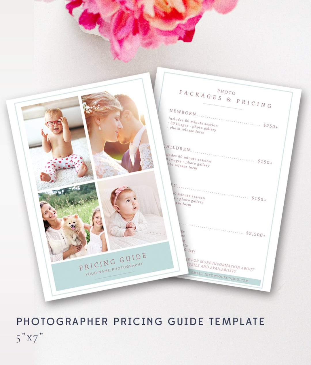 Photographer Pricing Guide Template Photographer Price List Photography ...