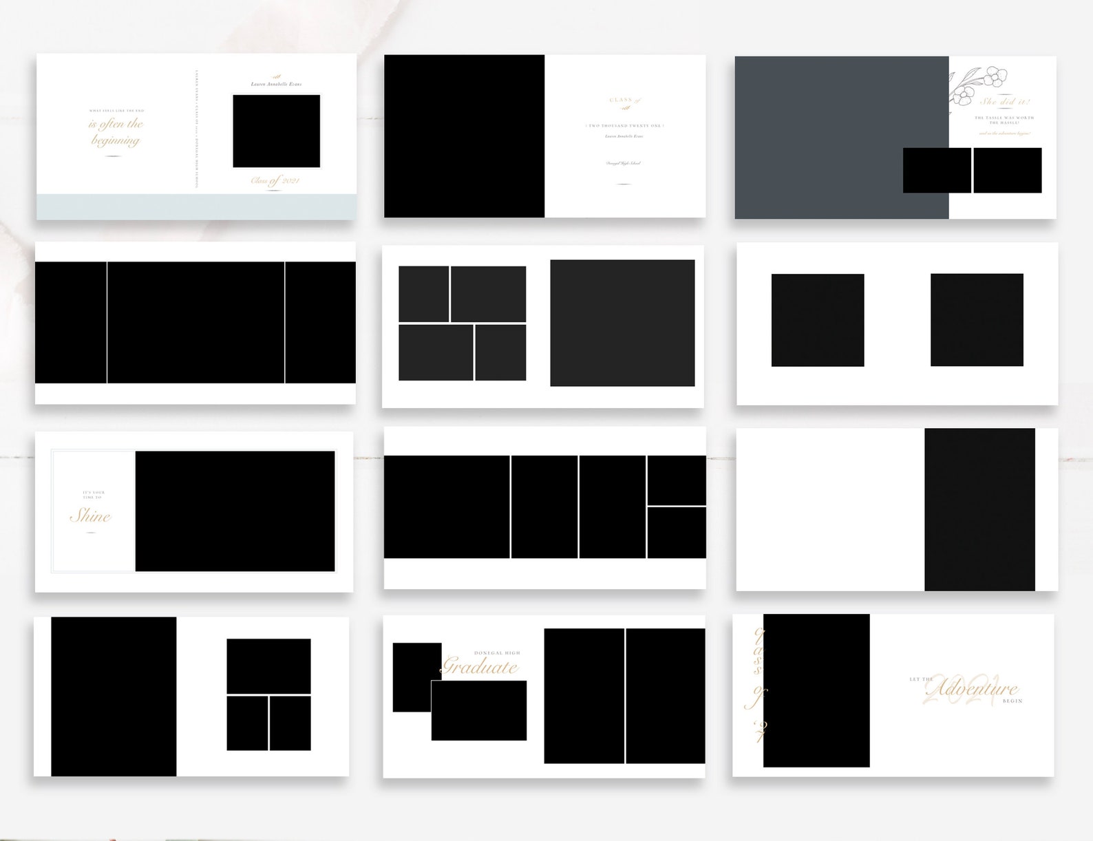 Graduation Photo Album Template Graduation Photo Book | Etsy