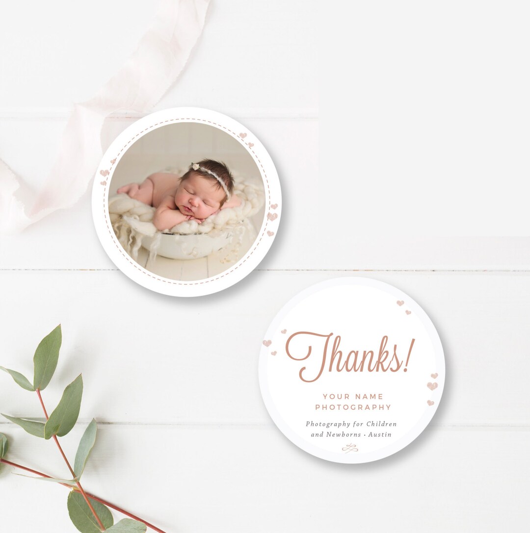 Newborn Photographer Sticker Templates, Newborn Photography Branding ...