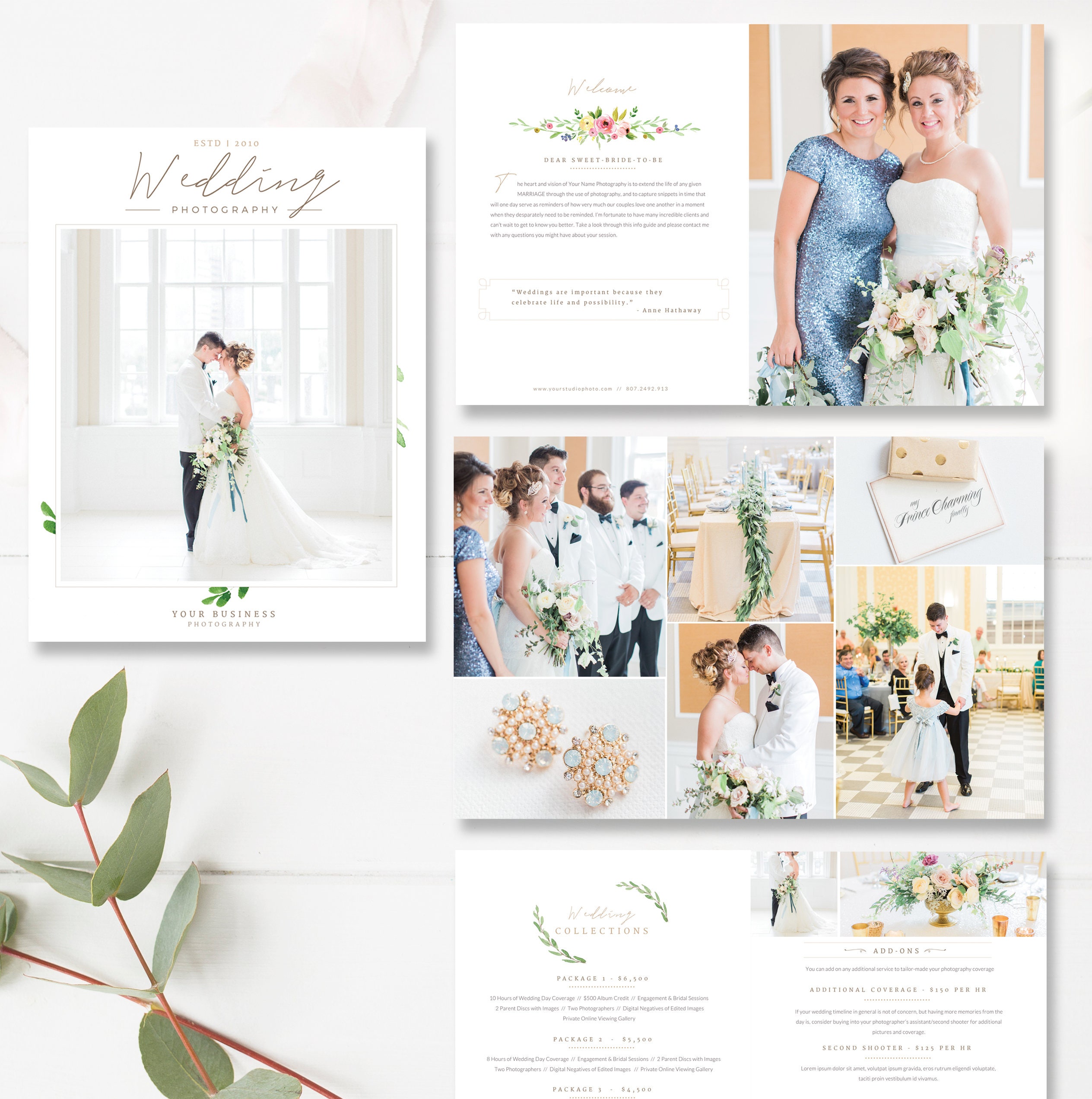 Wedding Photography Magazine Template CANVA, 26-page Studio Welcome ...