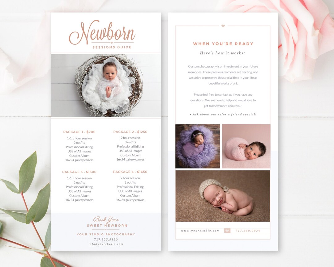 Photography Marketing Card Template, Promo Card Postcard Template, 4x8 ...