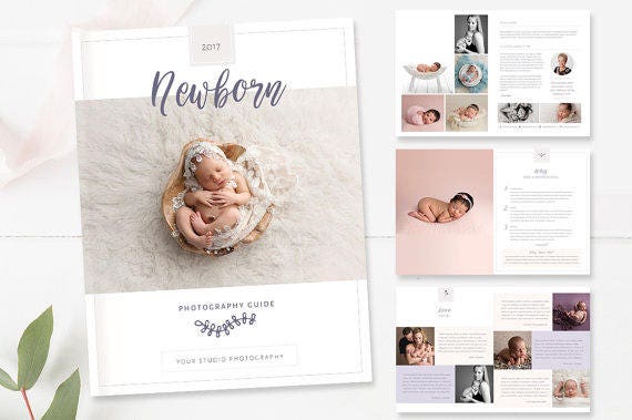 INSTANT DOWNLOAD Newborn Photography Magazine Template 22 | Etsy
