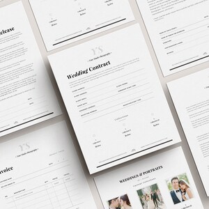 Wedding Photographer Contract Template Bundle, Photography Business Forms, Pricing Guide Design ...