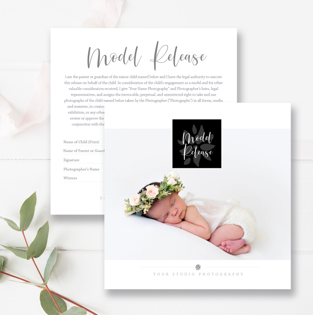 Newborn Model Release (minors), Photography Business Forms, Photoshop ...