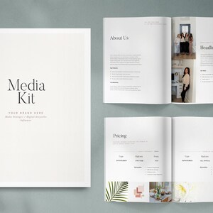 Editable Media Kit Template, Press Kit, Service Guide Template, Press ...