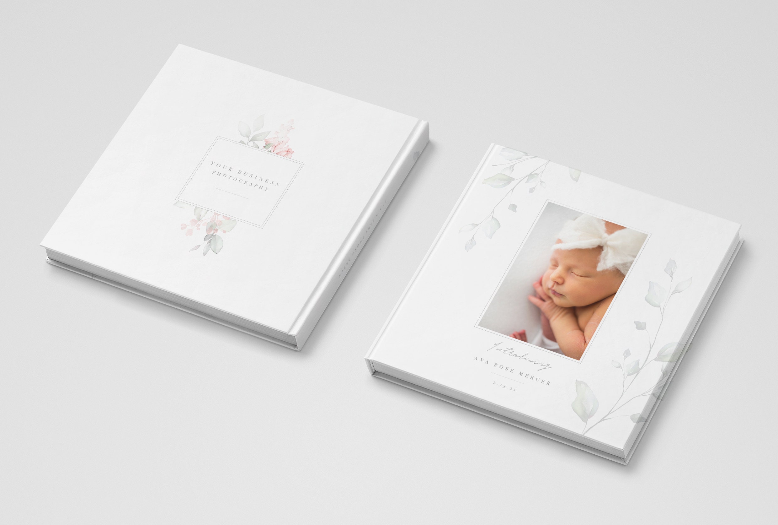 Soft Florals Girls Photo Book Cover PSD Baby Girl Photo Album | Etsy