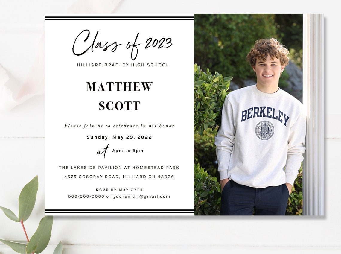 EDITABLE Graduation Party Invitation Class of 2022 Graduation | Etsy