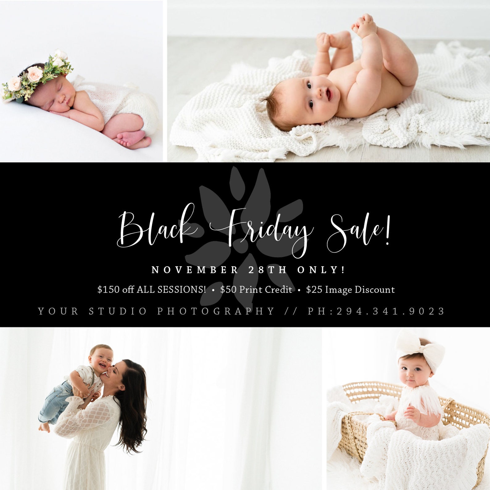 Black Friday Template for Photographers Black Friday Sale Ad - Etsy