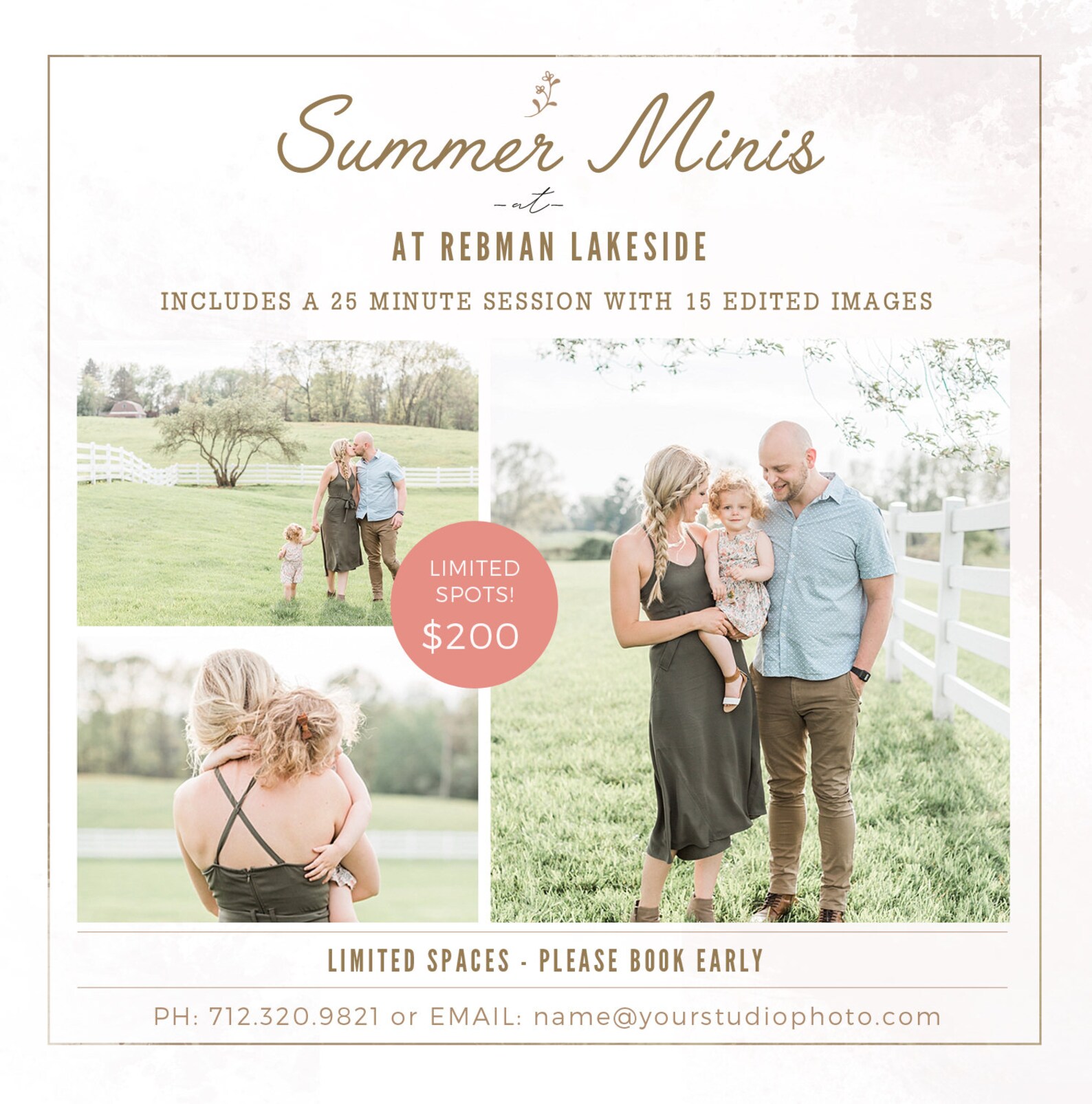 Mini Session Template Photography Marketing Template Summer - Etsy