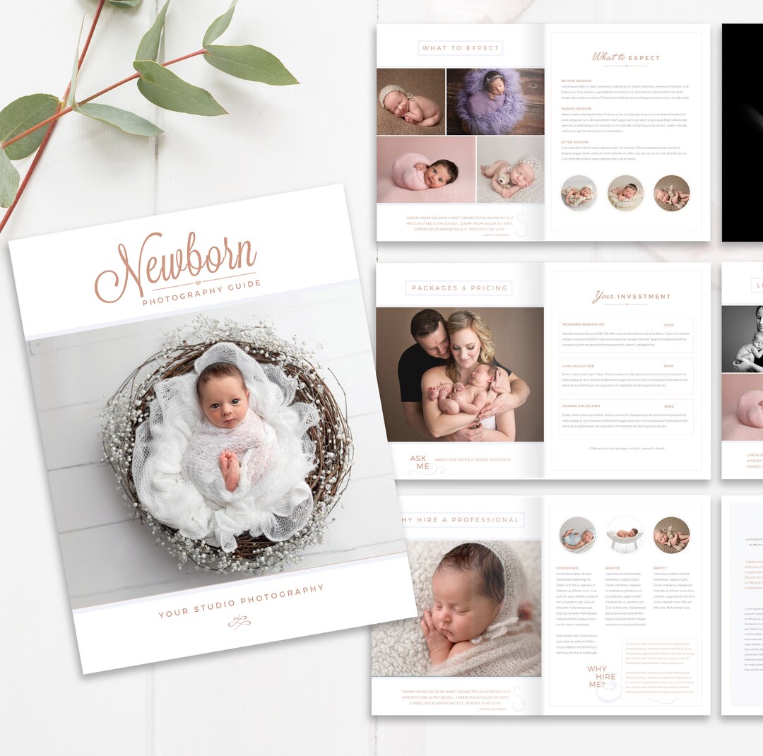 Indesign Template, Newborn Photography Magazine Template, Newborn ...