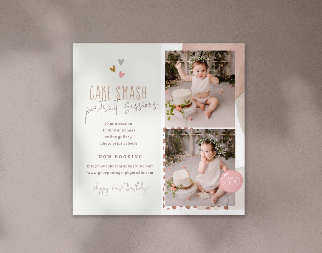 5x5 Cake Smash Photography Template Cake Smash Photo Sessions - Etsy Canada