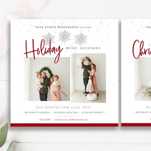 Handwritten Script Christmas Mini Session Marketing Bundle, Holiday ...
