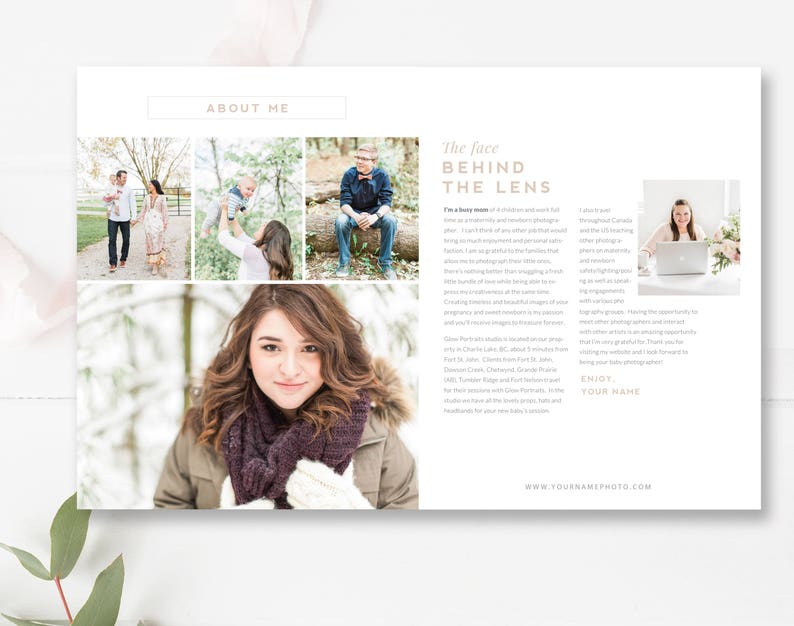 Photography Magazine Welcome Guide 10 Pages Template for | Etsy