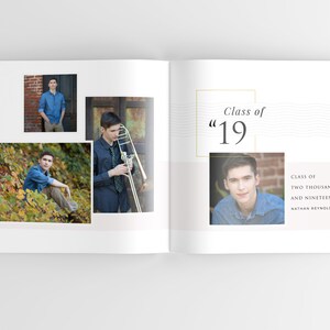 Classic Senior Album Template, Graduation Photo Book Template ...