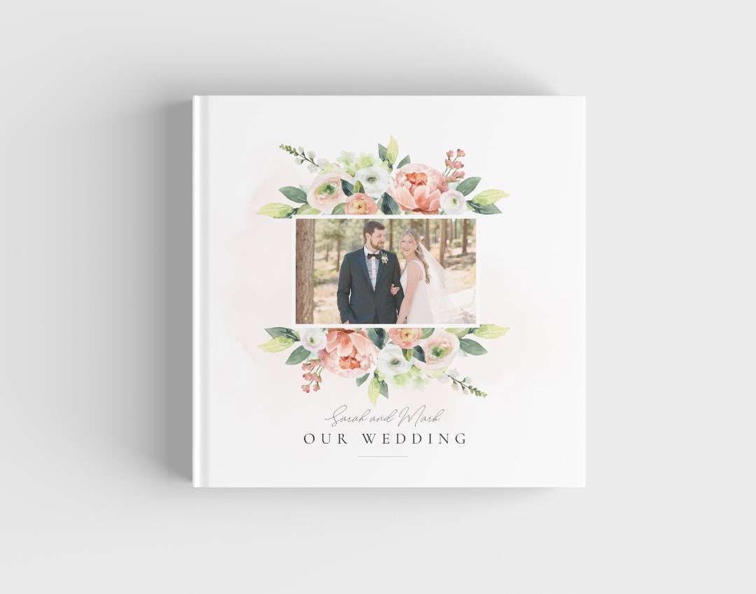 Wedding Album Cover Template, Photo Book Cover Template for ...