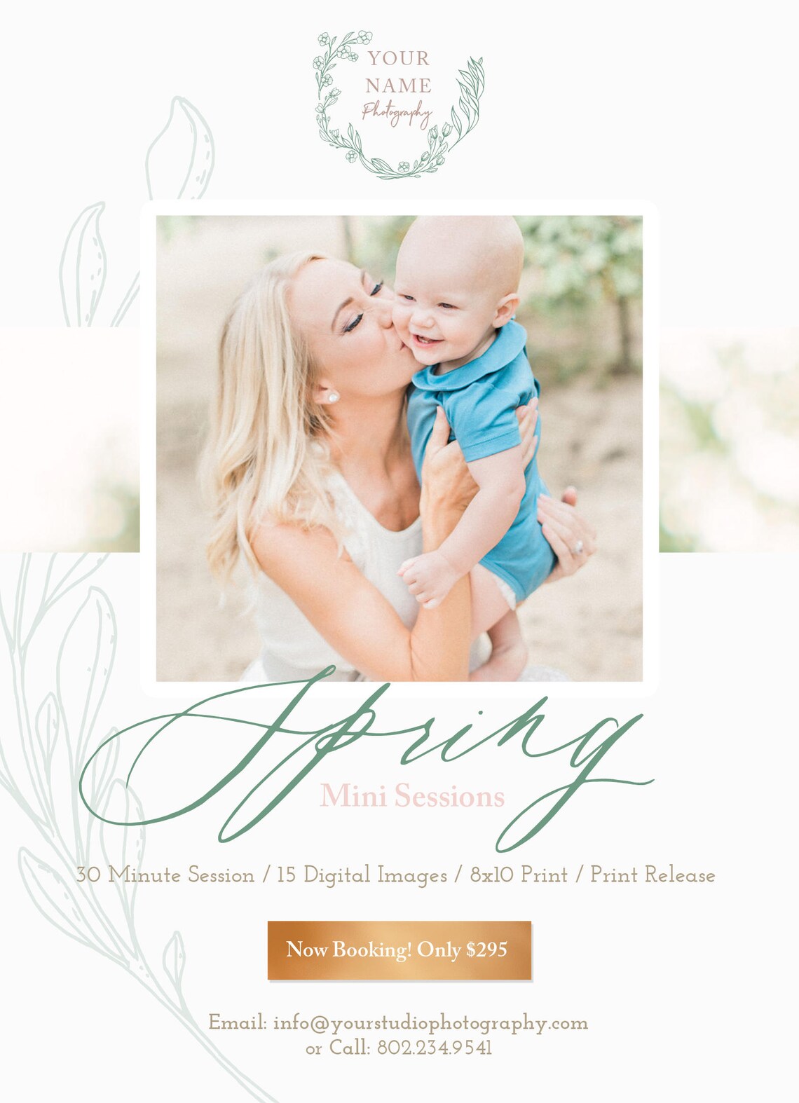 Spring Mini Session Template Spring Photo Sessions Marketing - Etsy