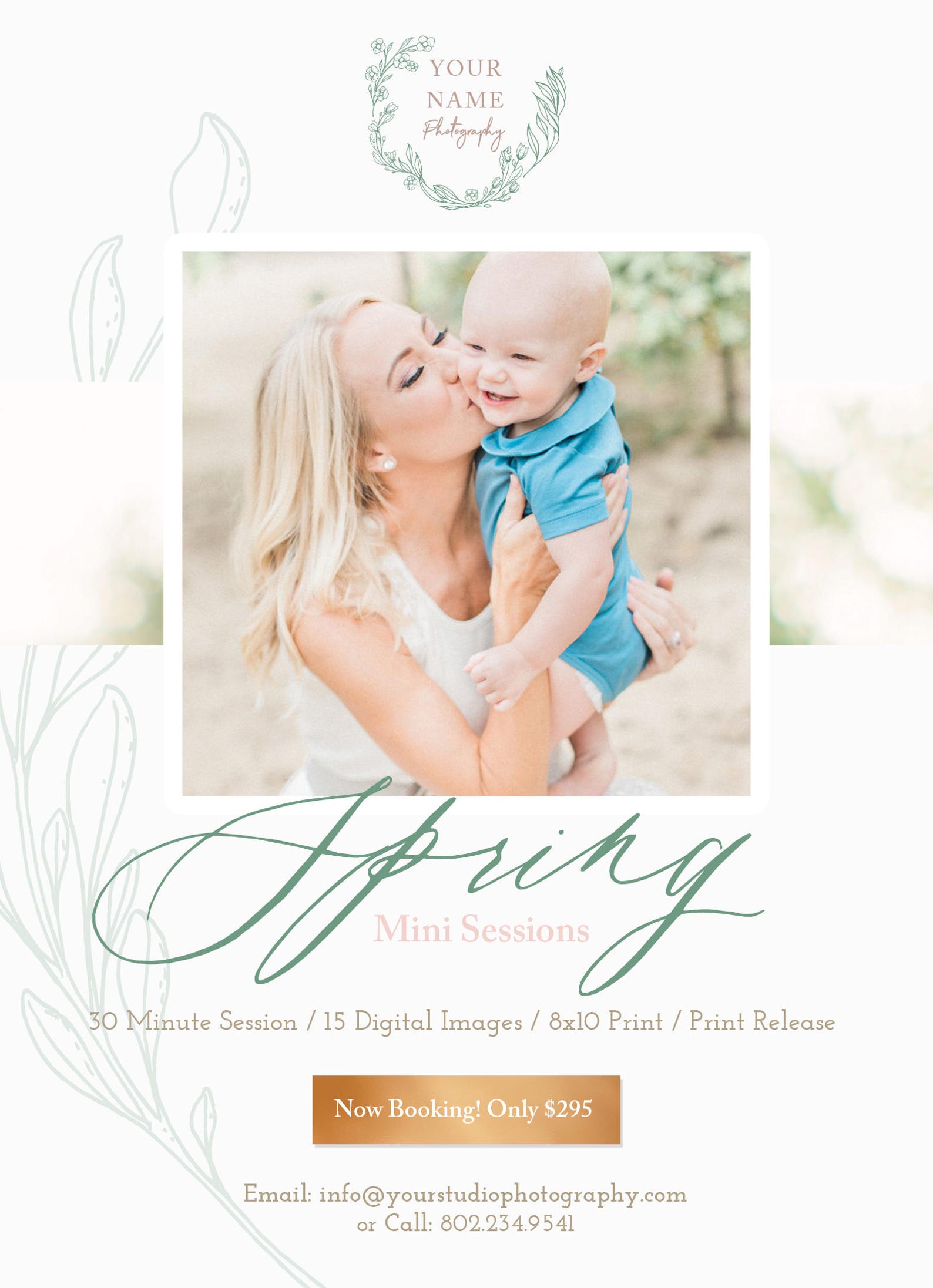 Spring Mini Session Template Spring Photo Sessions Marketing - Etsy