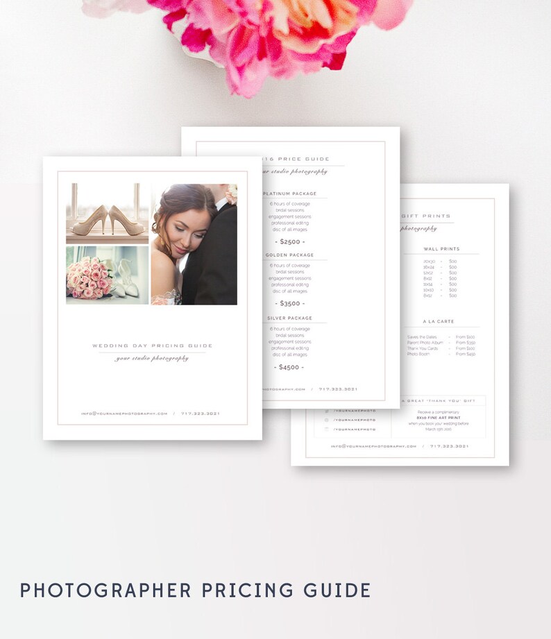 Pricing Guide Template for Wedding Photographers Digital - Etsy