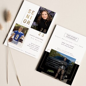 Senior Photo Session Template, 7x5 Graduation Photo Session Promo Card ...