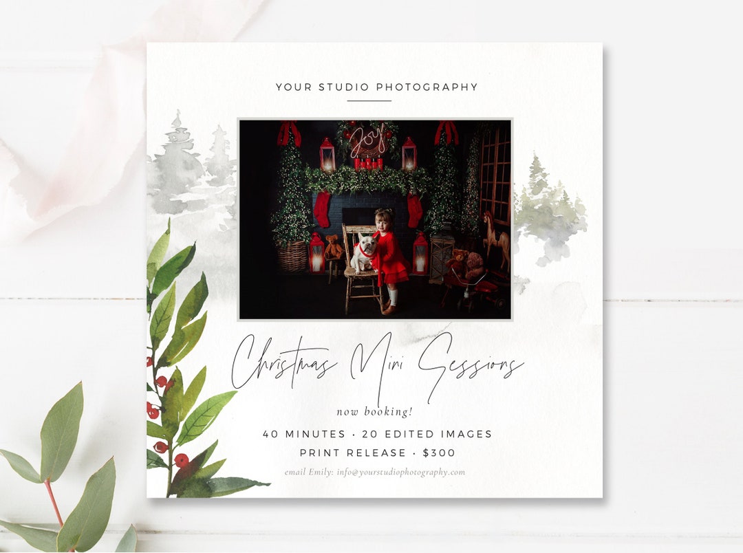 Christmas Mini Session Template, Holiday Mini Session Template ...