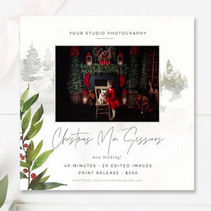 Christmas Mini Session Template, Holiday Mini Session Template ...