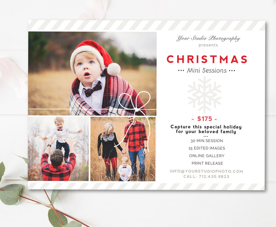 Christmas Mini Session Template Holiday Mini Session | Etsy