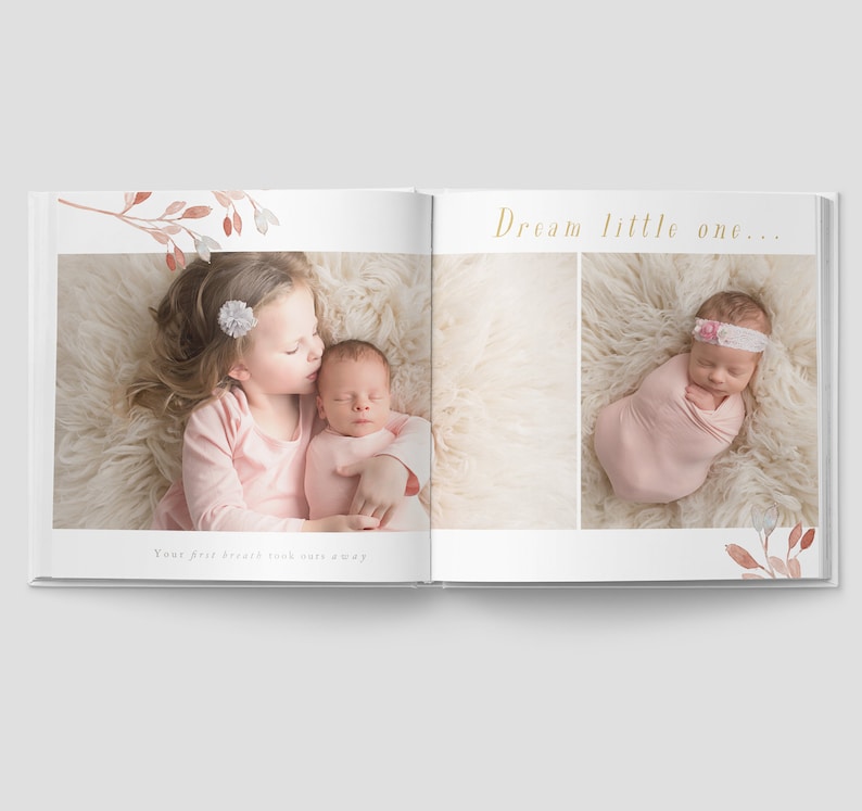 Baby Girl Photo Album Template Floral Girls Newborn Album - Etsy