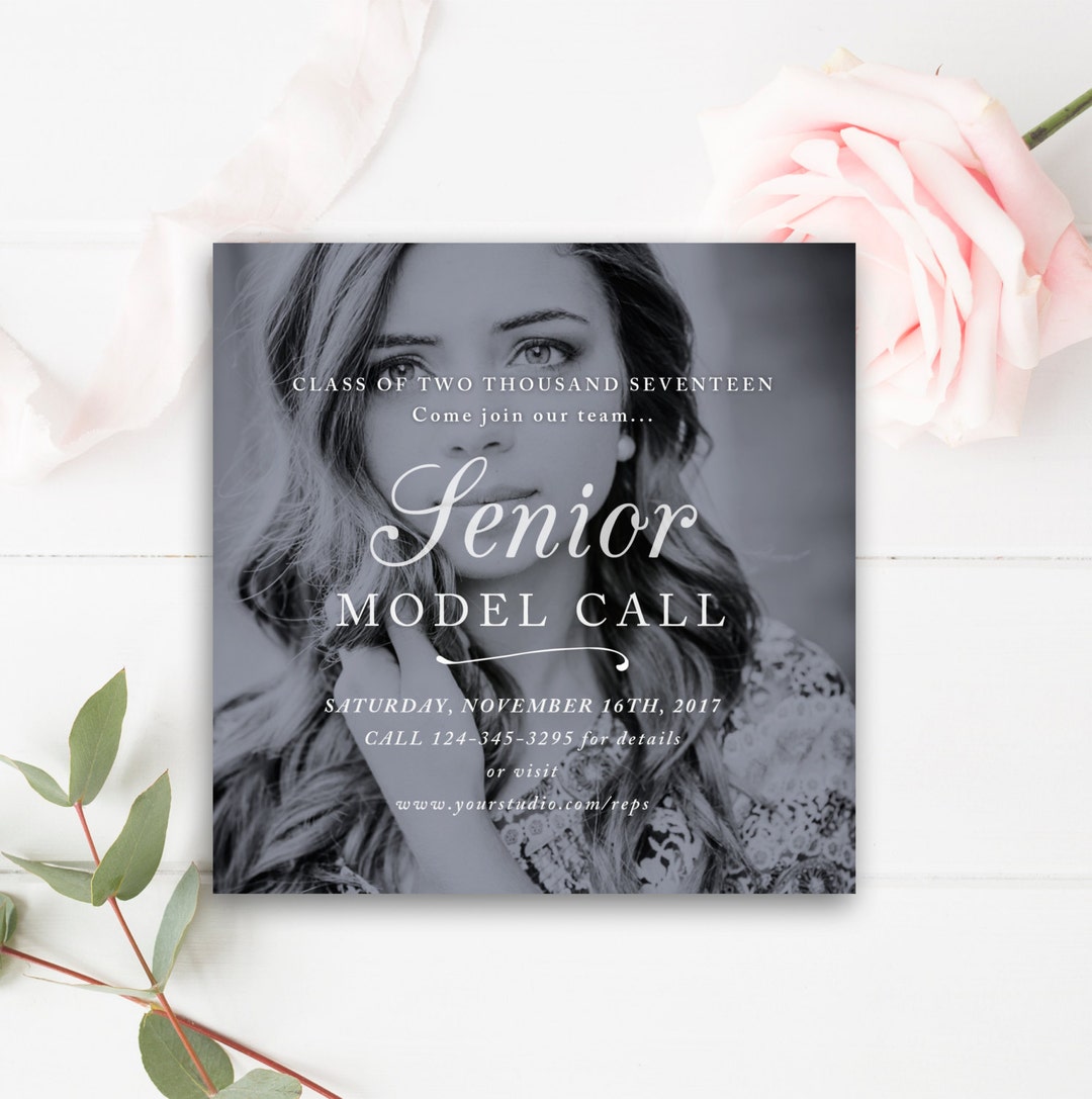 Senior Model Call Template, Senior Photography Template, Senior Rep ...