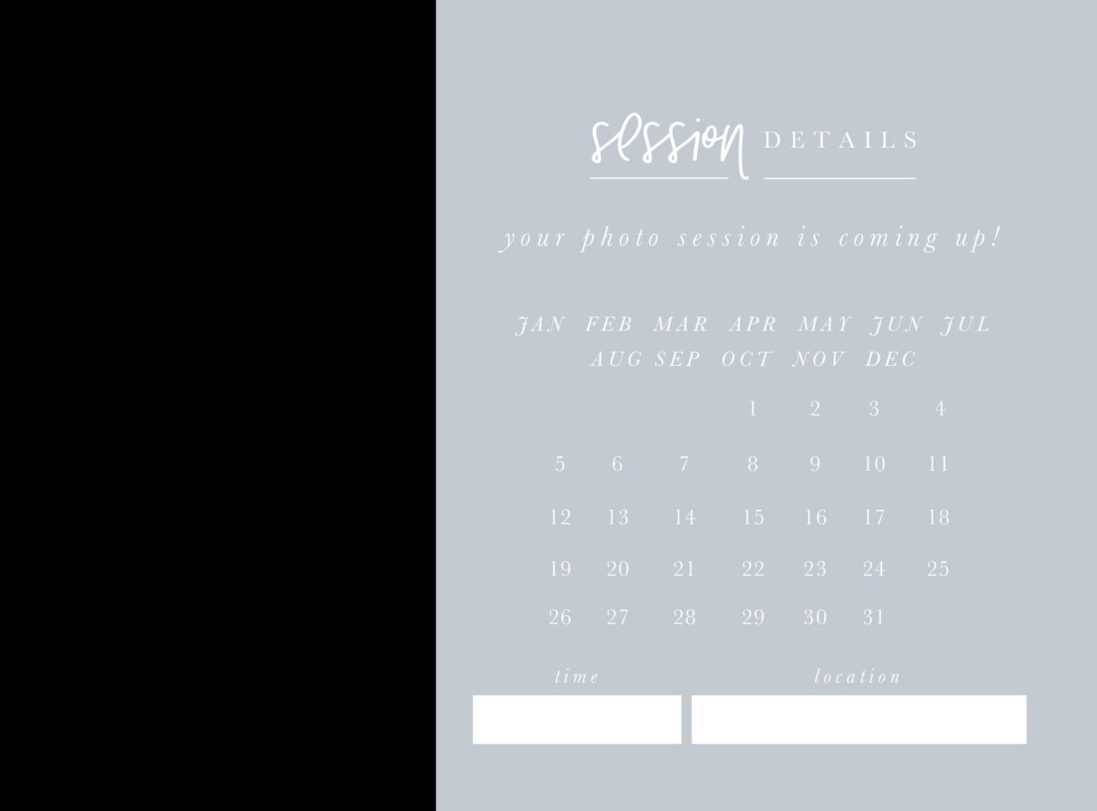 Session Reminder Card Client Appointment Reminder Photo | Etsy