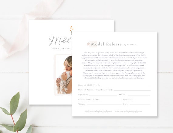 Photography Model Release Form