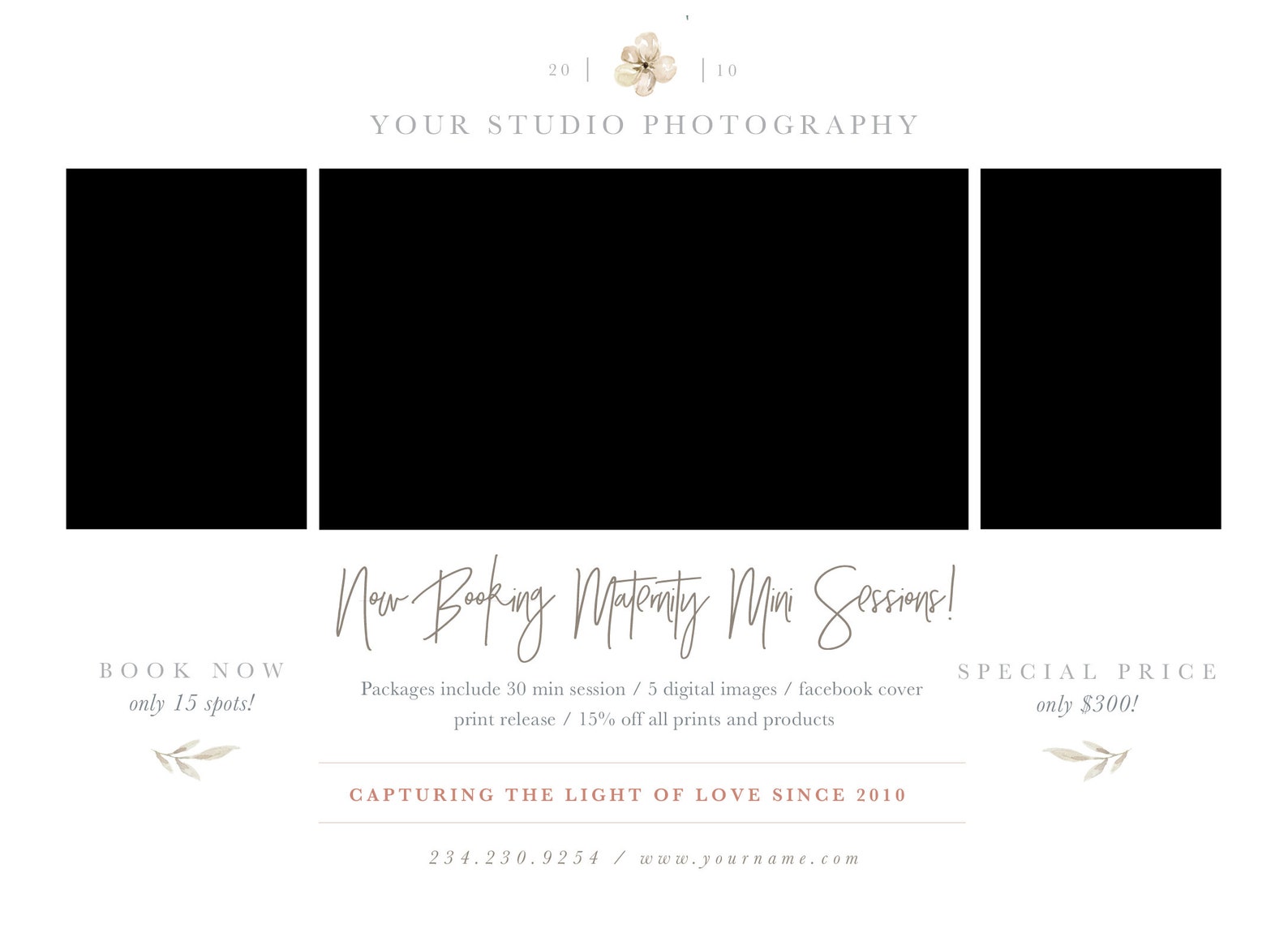 Photography Flyer, Mini Session Template, Photography Marketing ...