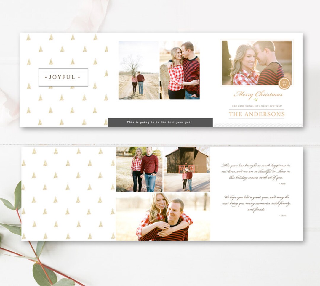 5x5 Trifold Design, Holiday Photographer Templates, Christmas Card ...