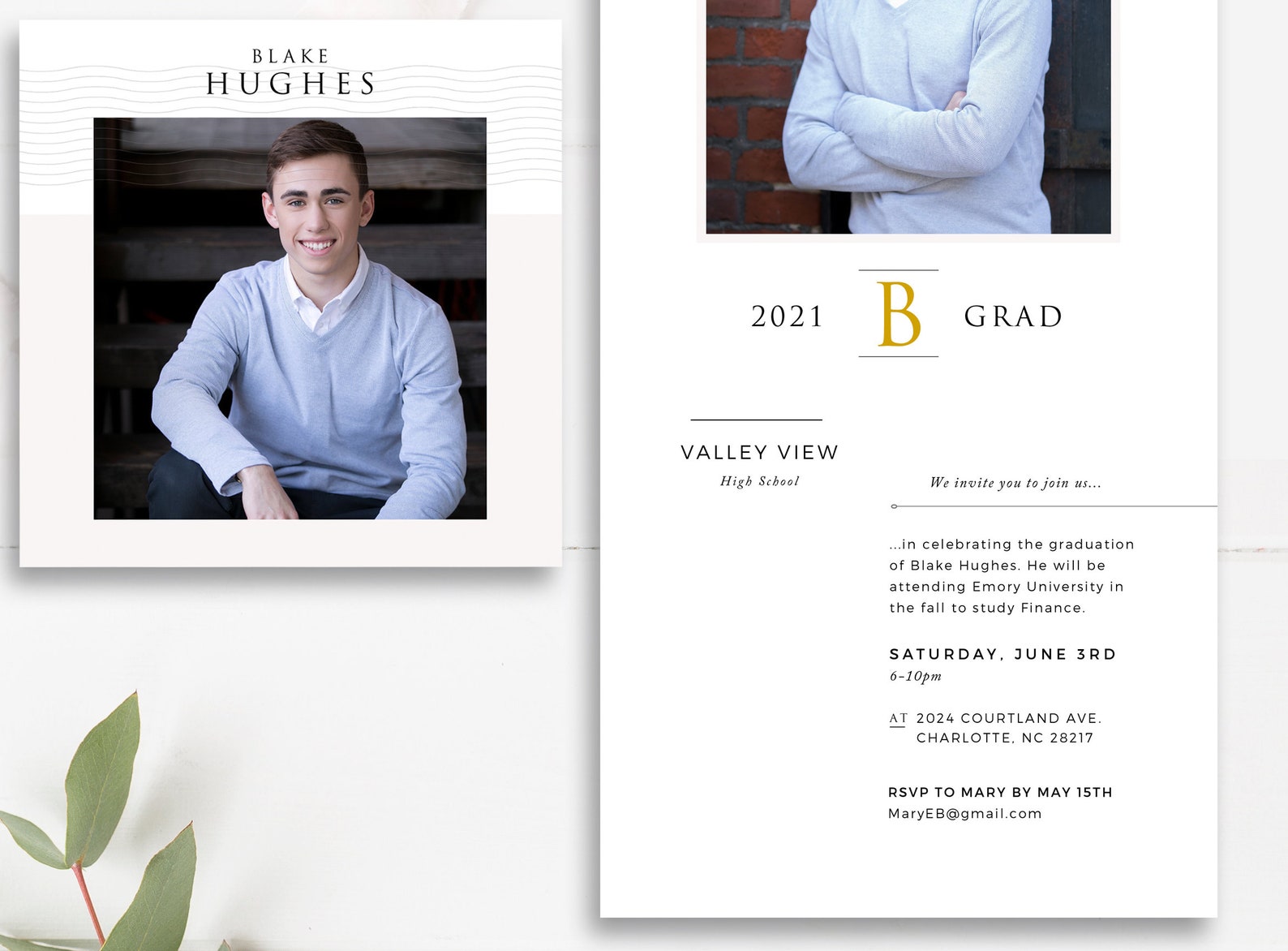 INSTANT DOWNLOAD Folded Graduation Party Invitation | Etsy