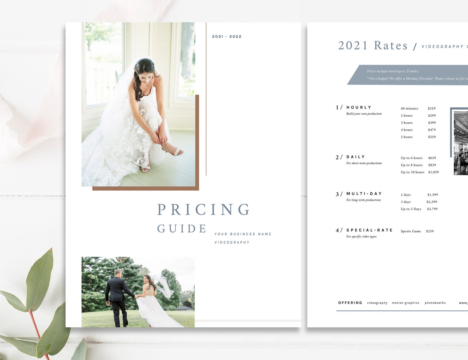 Videography Cinematography Pricing Guide Modern Pricing | Etsy