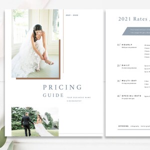 Videography Cinematography Pricing Guide, Modern Pricing Template for ...