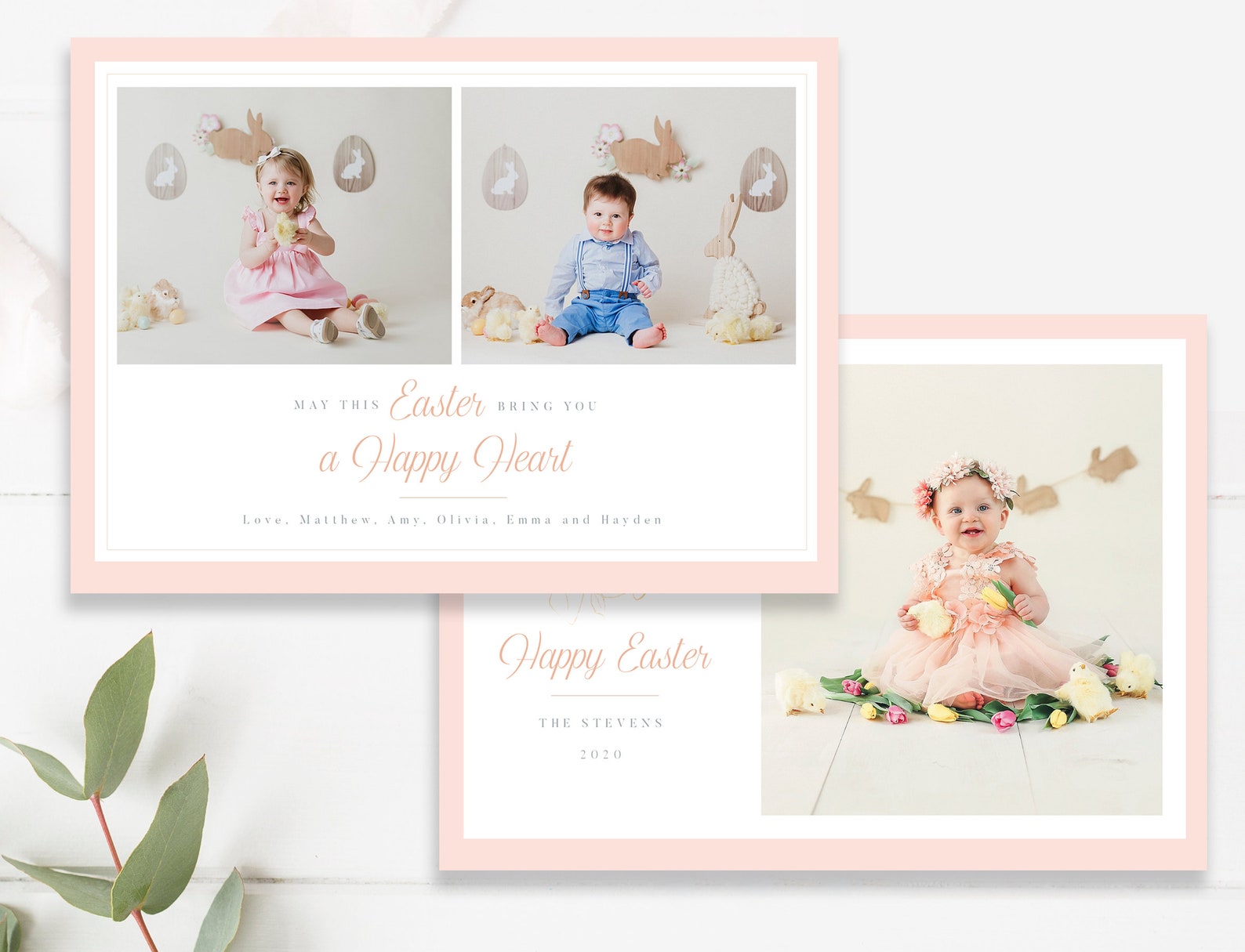 Easter Photo Card Template Happy Easter Card Photoshop - Etsy