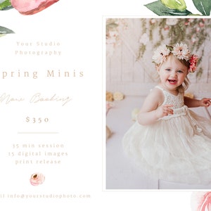 Floral Spring Mini Session Template, Spring Minis Template ...