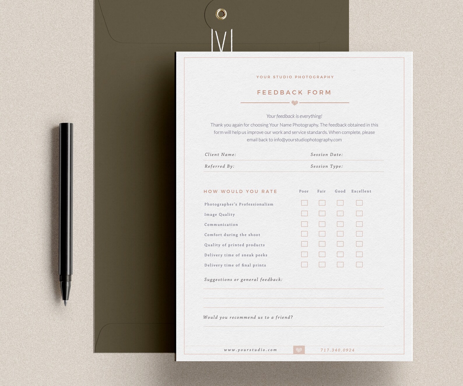 Client Feedback Form Template Customer Feedback Form | Etsy