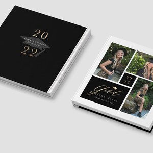 Graduation Photo Album Cover Template, Senior Photo Book Cover, Senior ...